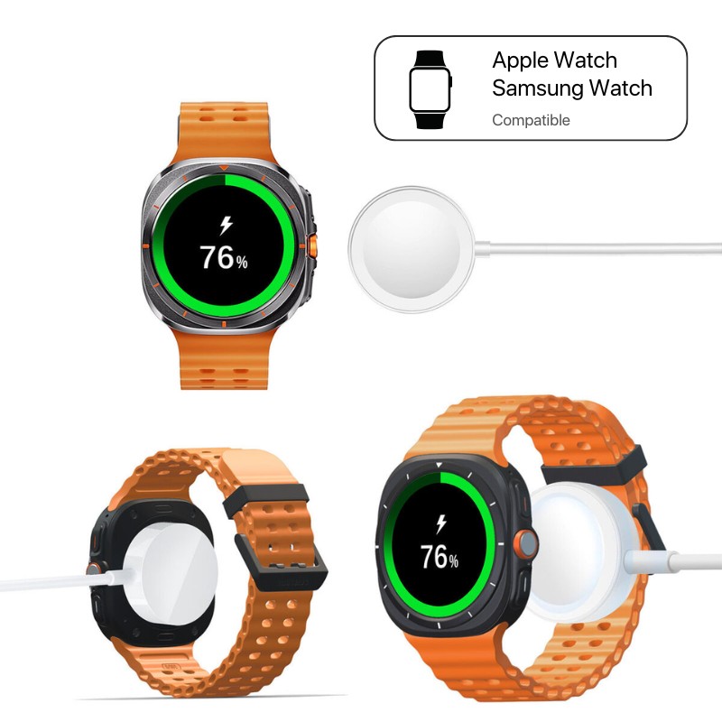 Hoco [CW59] All-in-1 Apple & Samsung Watch Charger [USB-C]