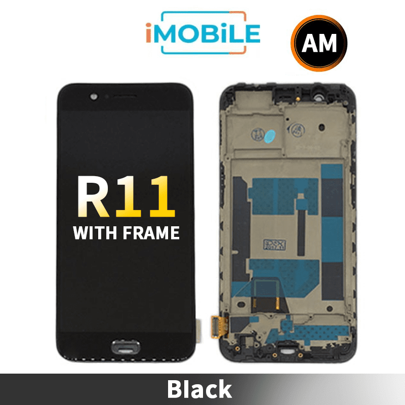 OPPO R11 Compatible LCD Touch Digitizer Screen Aftermarket [Black with ...