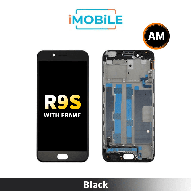 OPPO R9S Compatible LCD Touch Digitizer Screen with Frame [Black ...