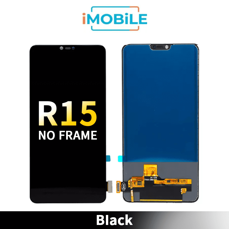 OPPO R15 / R15 Pro Compatible LCD Touch Digitizer Screen [Black] no Frame
