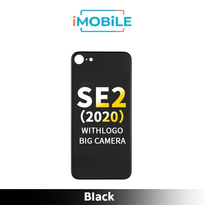 iPhone SE2 2020 Compatible Back Cover with Big Camera Hole [Black]