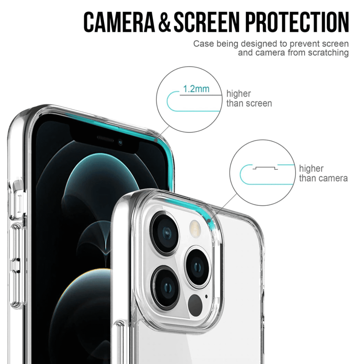 Space Clear Shock Protective Case, iPhone 7/8