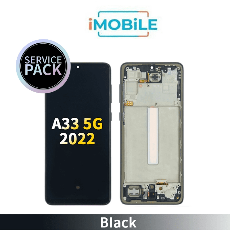 Samsung Galaxy A33 5G 2022 (A336) LCD and Touch Assembly [Service Pack] [Black] GH82-28143A GH82 ...